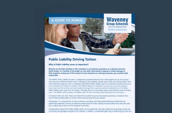 PI & PL Insurance | Driving Instructor Public Liability Insurance