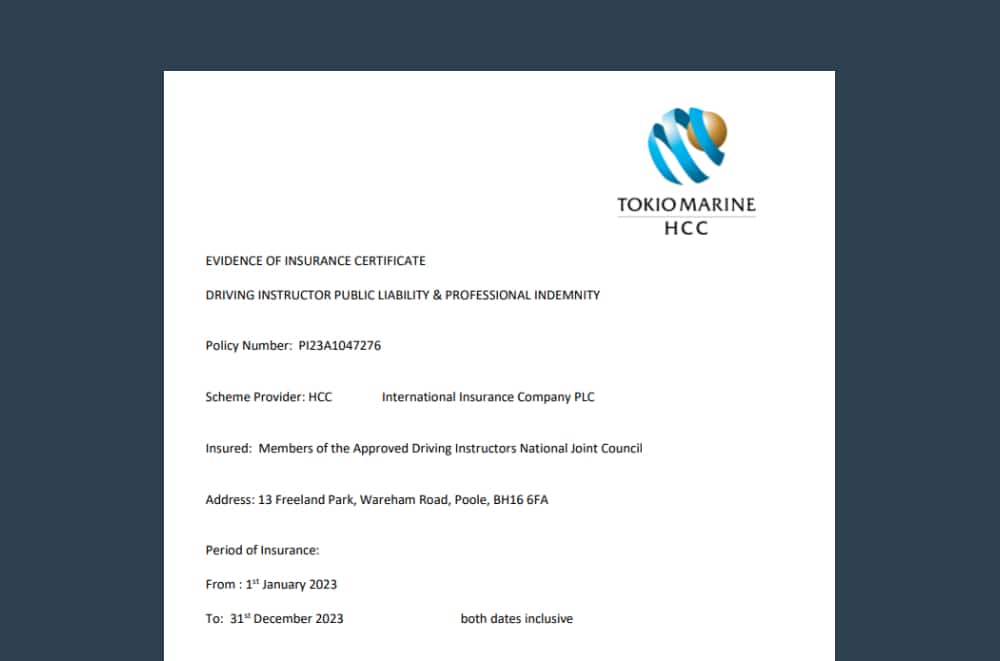 PI & PL Insurance | Driving Instructor Insurance | Driving Instructor ...